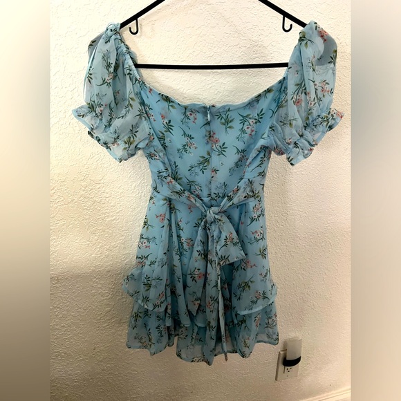Francesca's Collections | Dresses | Francesca Blue Floral Dress | Poshmark